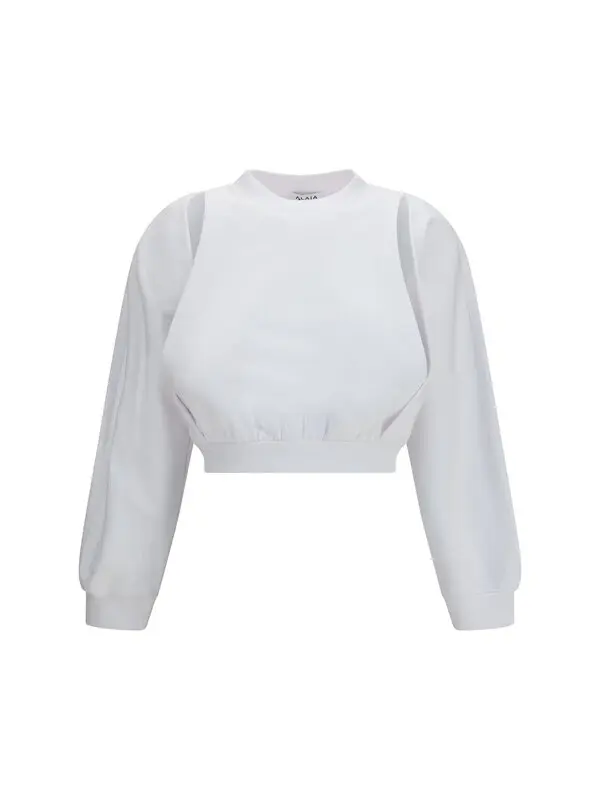 Alaïa Crewneck Sweatshirt - White