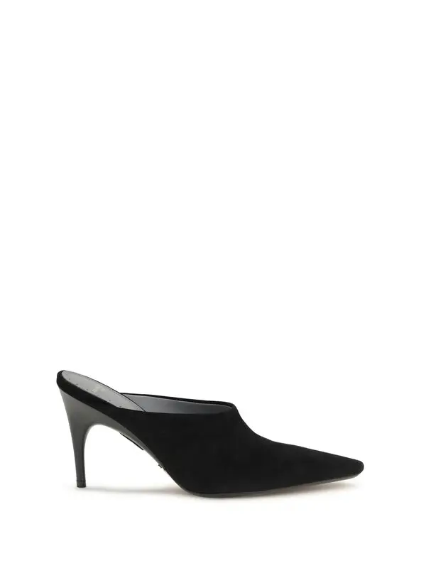 Balenciaga Duchesse Suede Mule - Black