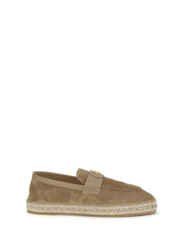 Valentino Garavani Suede Vlogo Signature Espadrilles - Cream