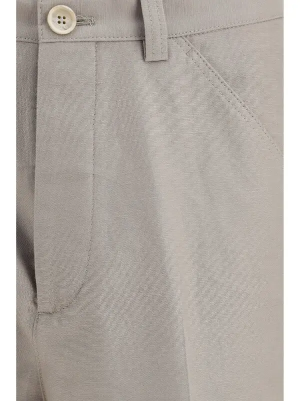 Brunello Cucinelli Tailored Pants In Cotton With Belt Loops
