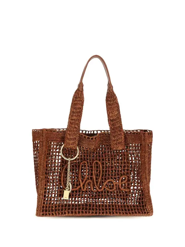Chloé East-west Summer Banana Raffia Tote Bag - Brown