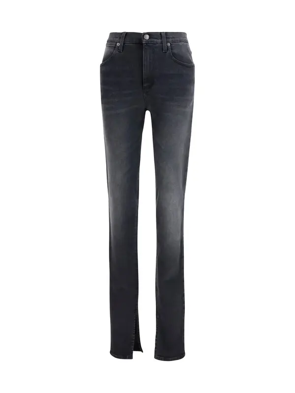 Gucci Skinny Washed Cotton Denim Jeans - Black