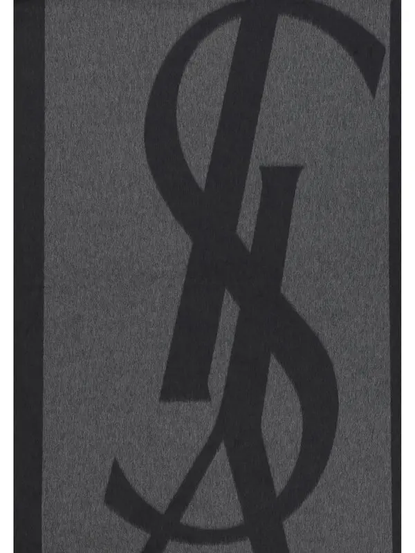 Saint Laurent Cassandre Scarf - Gray
