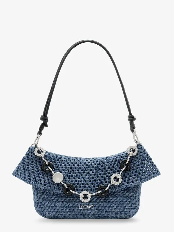 Loewe Raffia Crochet Shoulder Bag - Multicolor