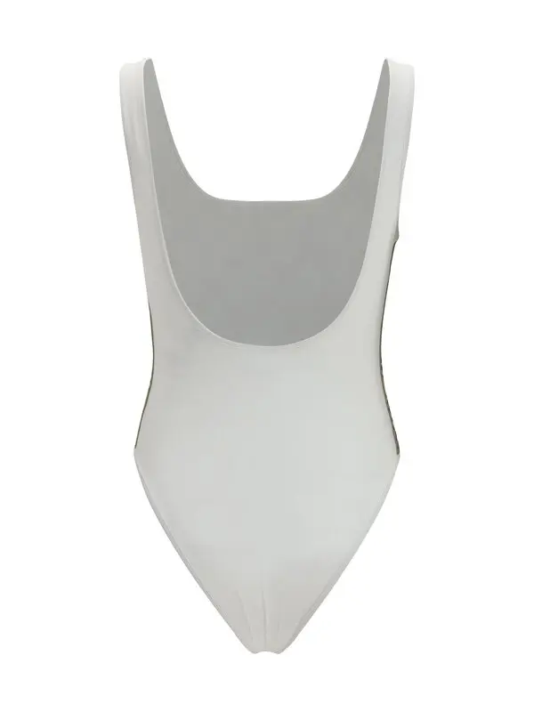 Burberry One-piece Swimsuit With Check Trim