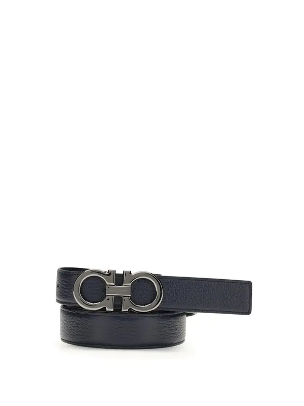 FERRAGAMO Reversible And Adjustable Gancini Belt