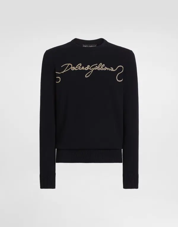 Dolce & Gabbana Smooth Knit Pullover With Embroidery