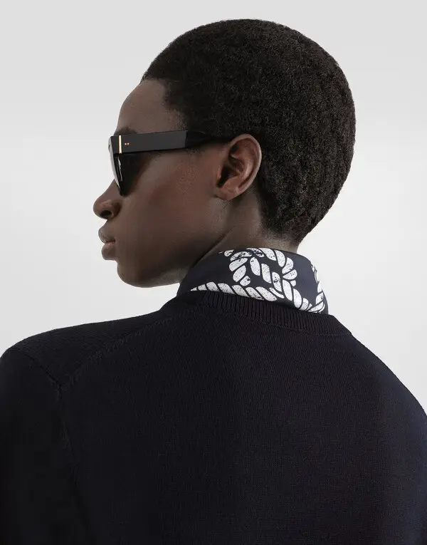 Dolce & Gabbana Smooth Knit Pullover With Embroidery