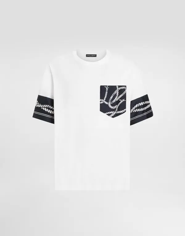 Dolce & Gabbana Cotton T-shirt With Marina-print - Multicolor