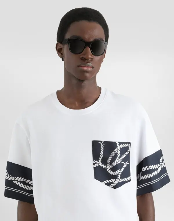 Dolce & Gabbana Cotton T-shirt With Marina-print