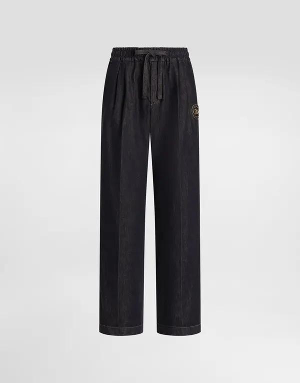 Dolce & Gabbana Denim Joggers With Patch