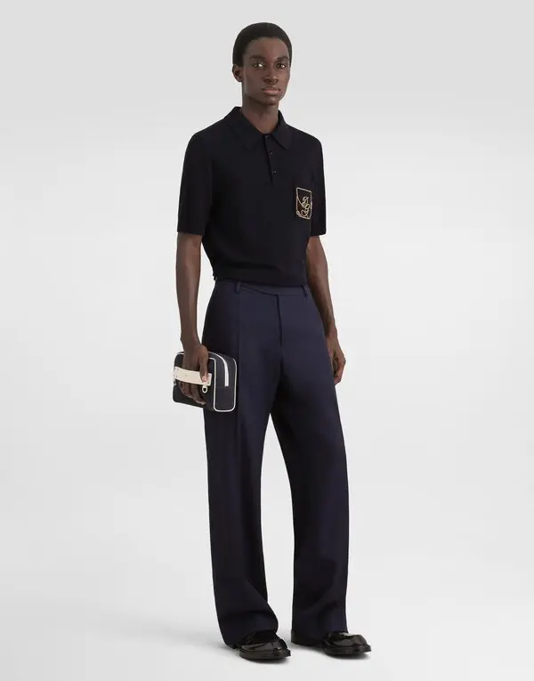 Dolce & Gabbana Virgin Wool Polo Shirt With Logo