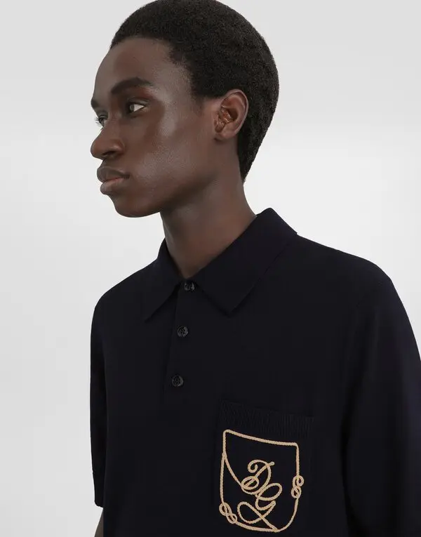 Dolce & Gabbana Virgin Wool Polo Shirt With Logo