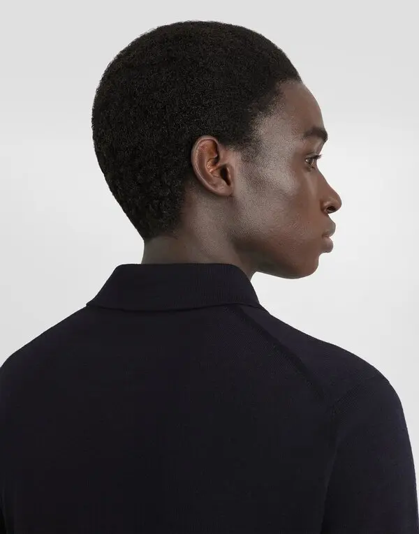 Dolce & Gabbana Virgin Wool Polo Shirt With Logo