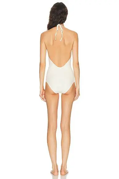 TOTEME Halter Tie One Piece Swimsuit