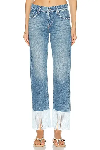 MOTHER The Relish Fringe Ankle Jeans
