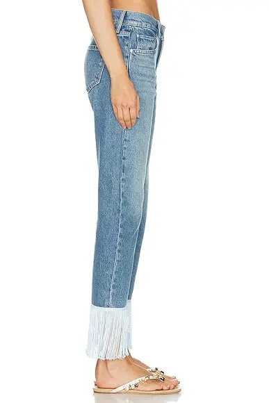 MOTHER The Relish Fringe Ankle Jeans