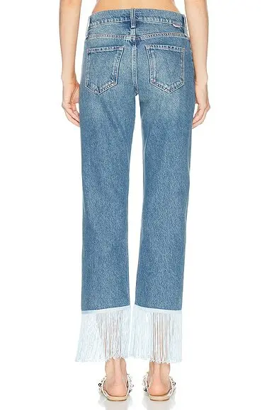 MOTHER The Relish Fringe Ankle Jeans