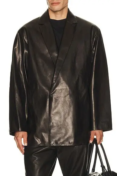 Fear Of God Relaxed Long Leather Jacket