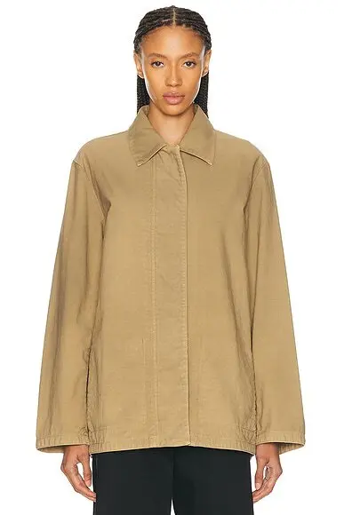 THE ROW Baeza Jacket - Sandy Buff