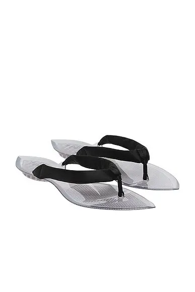 Alaïa Padded Thong Sandals - Noir