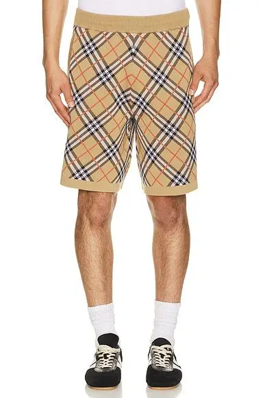 Burberry Checked Knit Shorts