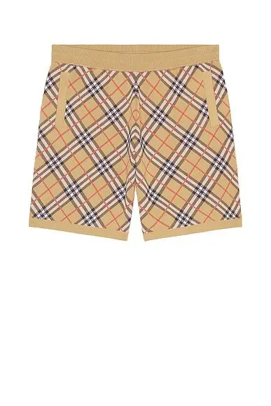 Burberry Checked Knit Shorts
