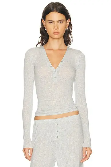 NEGATIVE UNDERWEAR Whipped Henley Top