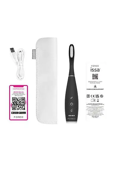 Foreo Issa 4 Plus Smart Hybrid Silicone Sonic Toothbrush - Black