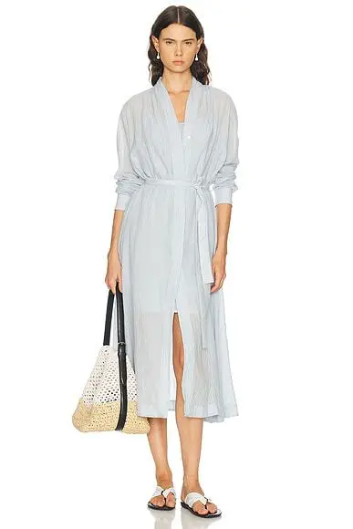 TOTEME Belted Cotton Voile Dress