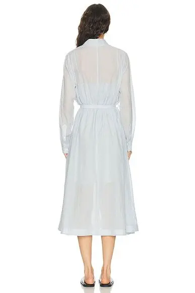 TOTEME Belted Cotton Voile Dress