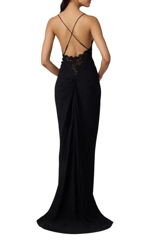 Diane Von Furstenberg Stanton Lace Detail Crossback Gown