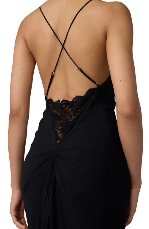 Diane Von Furstenberg Stanton Lace Detail Crossback Gown