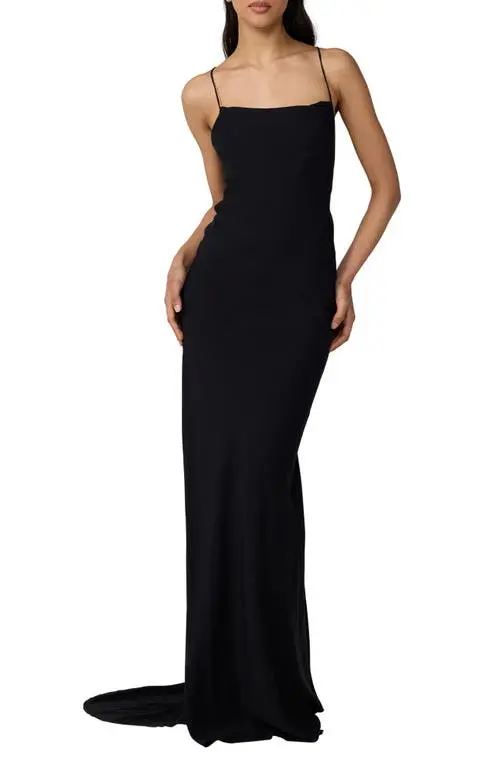 Diane Von Furstenberg Stanton Lace Detail Crossback Gown