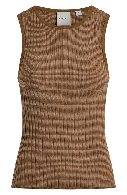 Varley Hanson Rib Knit Tank - Mid Tan