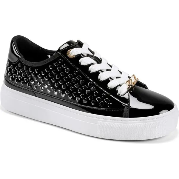 Karl Lagerfeld Paris Caswell Platform Sneaker - Black
