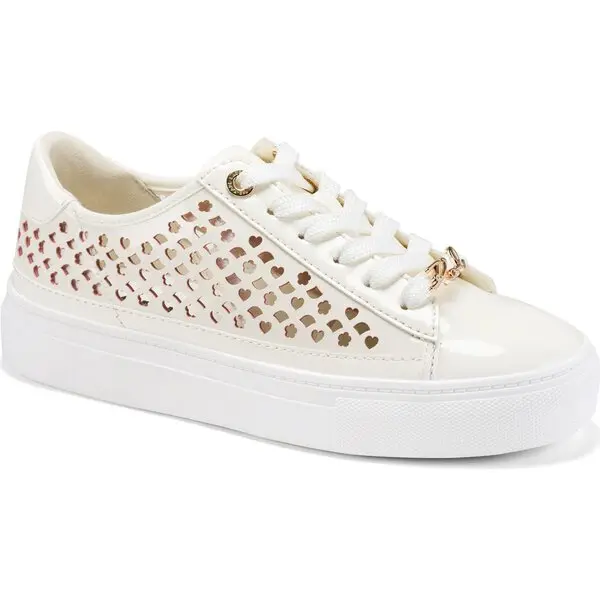 Karl Lagerfeld Paris Caswell Platform Sneaker - Cream