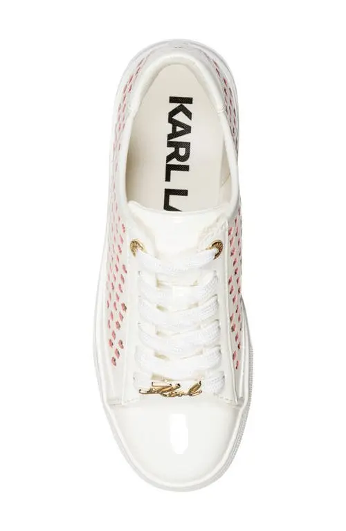 Karl Lagerfeld Paris Caswell Platform Sneaker - Cream