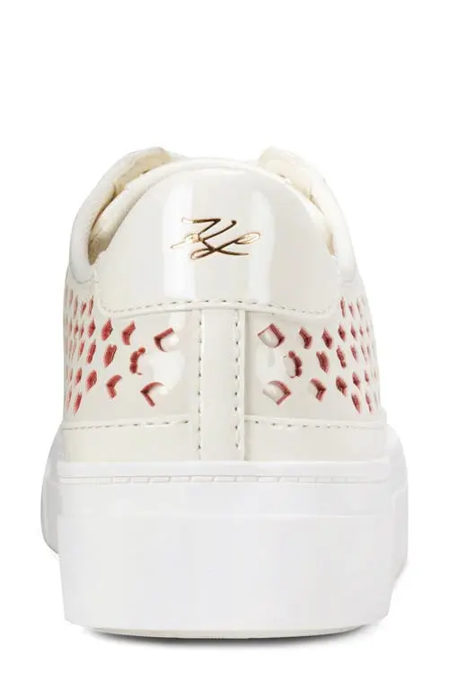 Karl Lagerfeld Paris Caswell Platform Sneaker - Cream