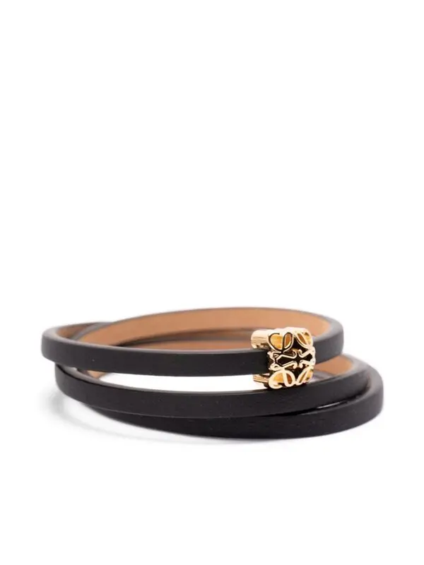 Loewe Anagram Bombé Leather Bracelet
