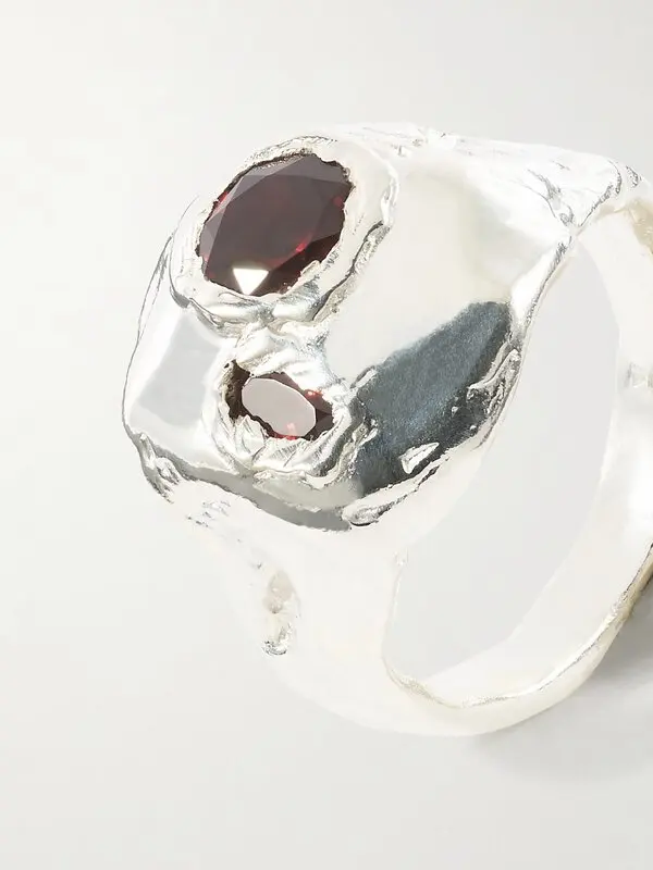 SIMUERO Sterling And Garnet Ring