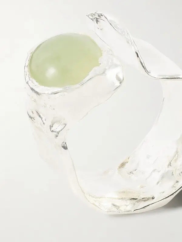 SIMUERO Sterling And Prehnite Ring