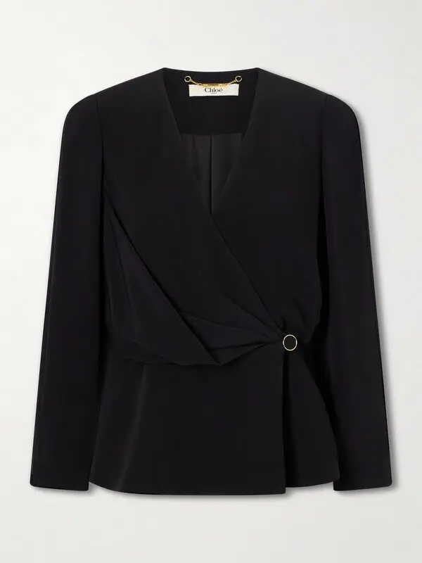 Chloé Gathered Faille Blouse