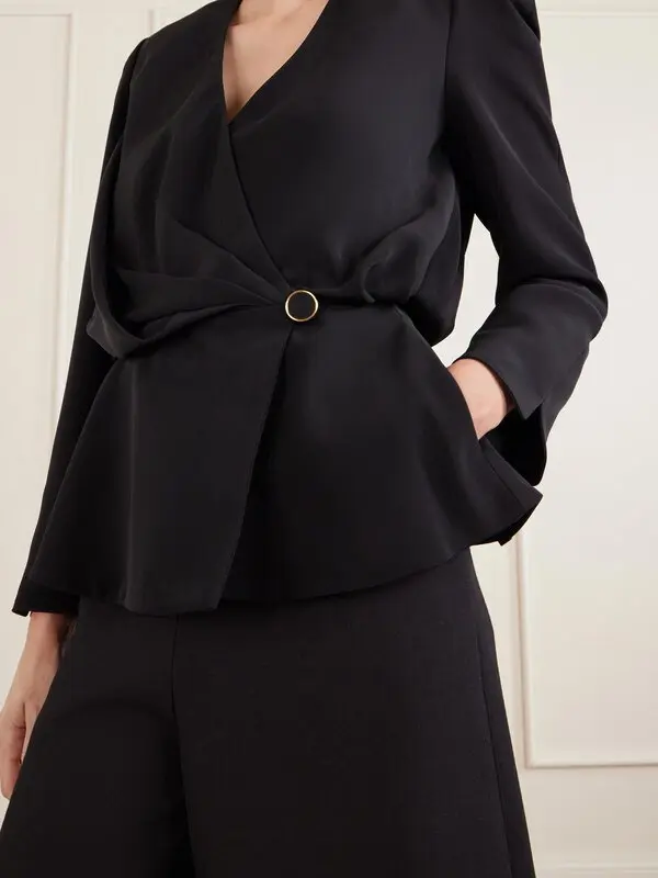 Chloé Gathered Faille Blouse