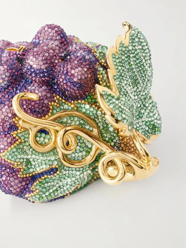 Judith Leiber Grapes Crystal Embellished Clutch