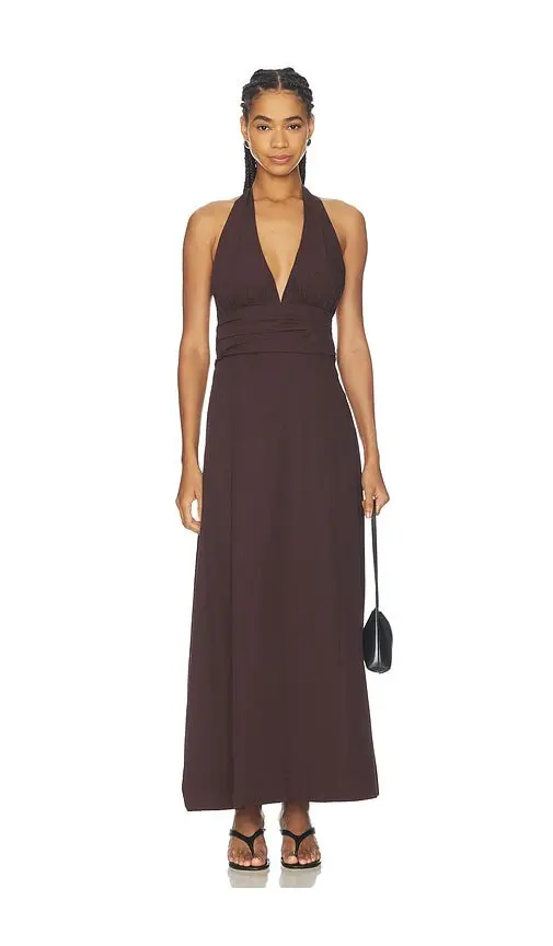 JUILLET Juliet Dolly Halter Maxi Dress - Amarone