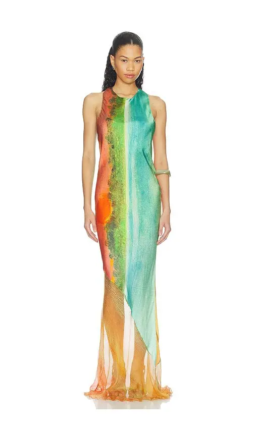 DONDE ESTEBAN Formentera Silk Long Dress