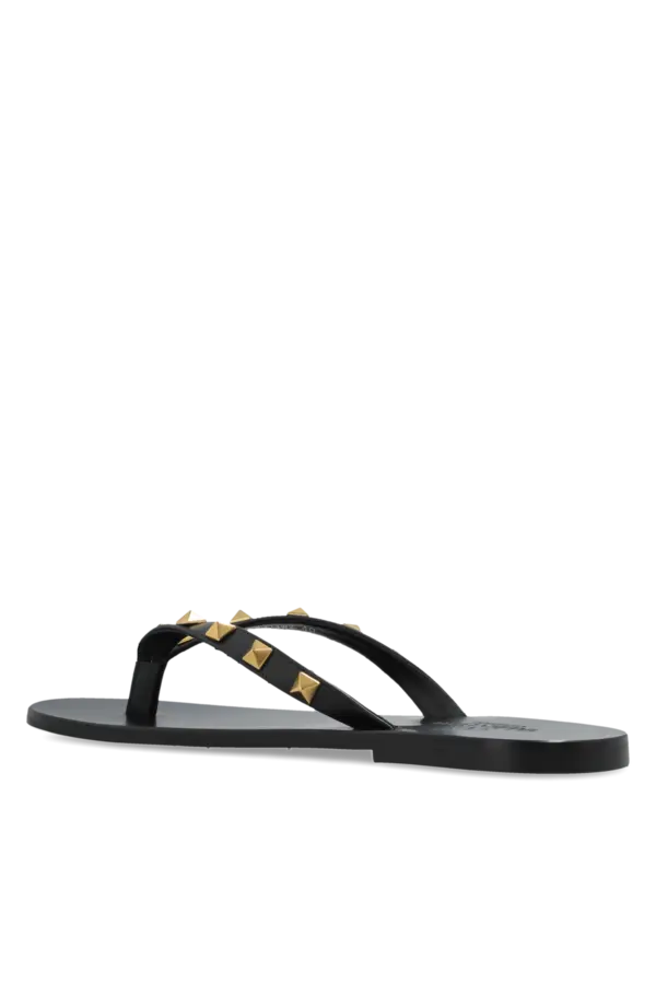 Valentino Garavani Leather Slides With Studs