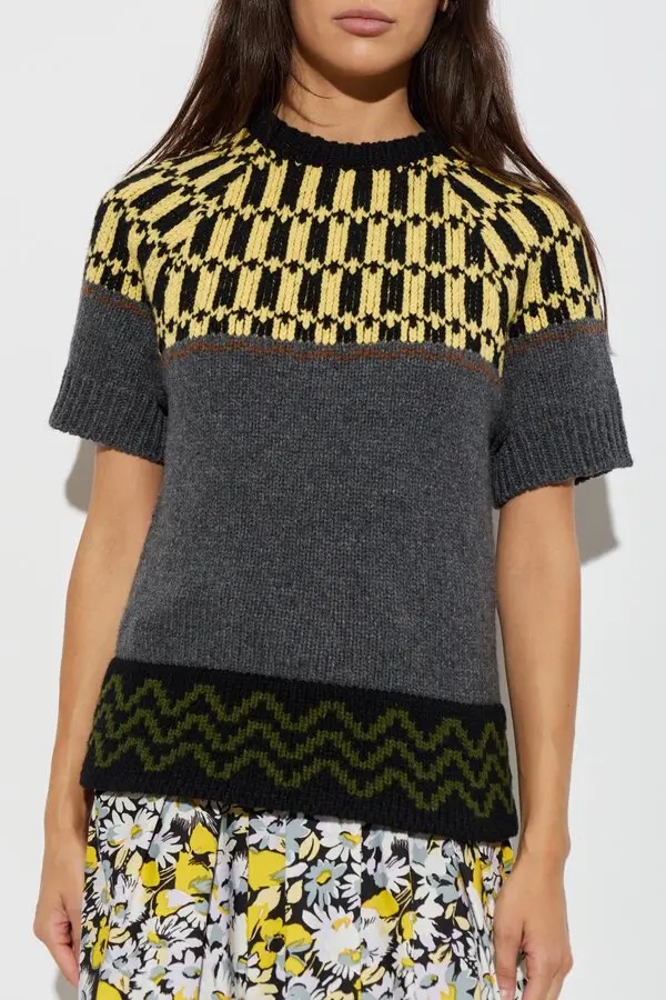 Marni Wool Sweater With Short Sleeves