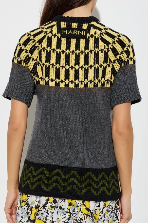 Marni Wool Sweater With Short Sleeves